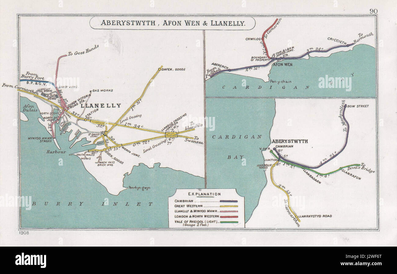 Aberystwyth map hi-res stock photography and images - Alamy
