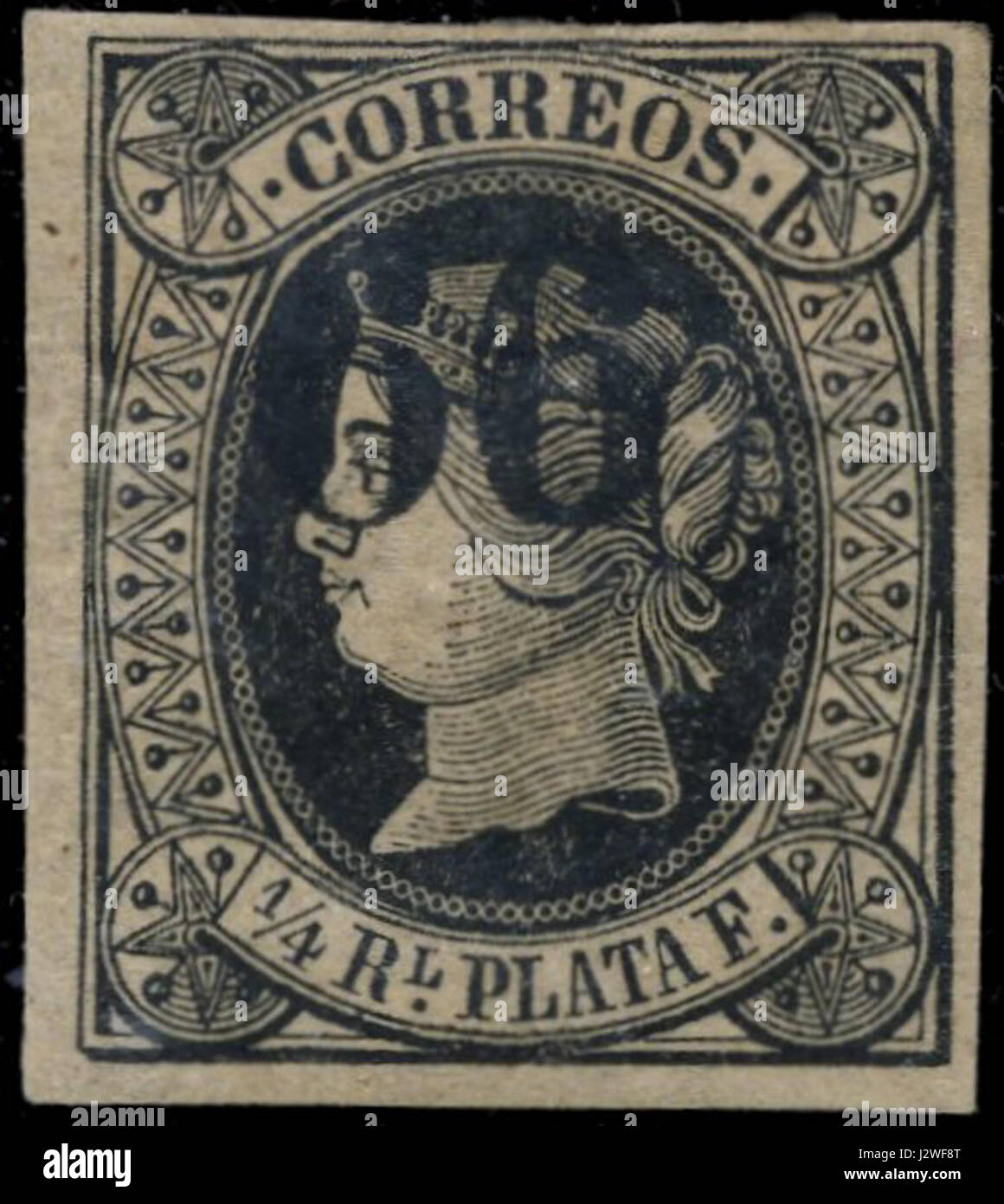 The 1866 Isabel II portrait is a notable Spanish stamp featuring Queen ...