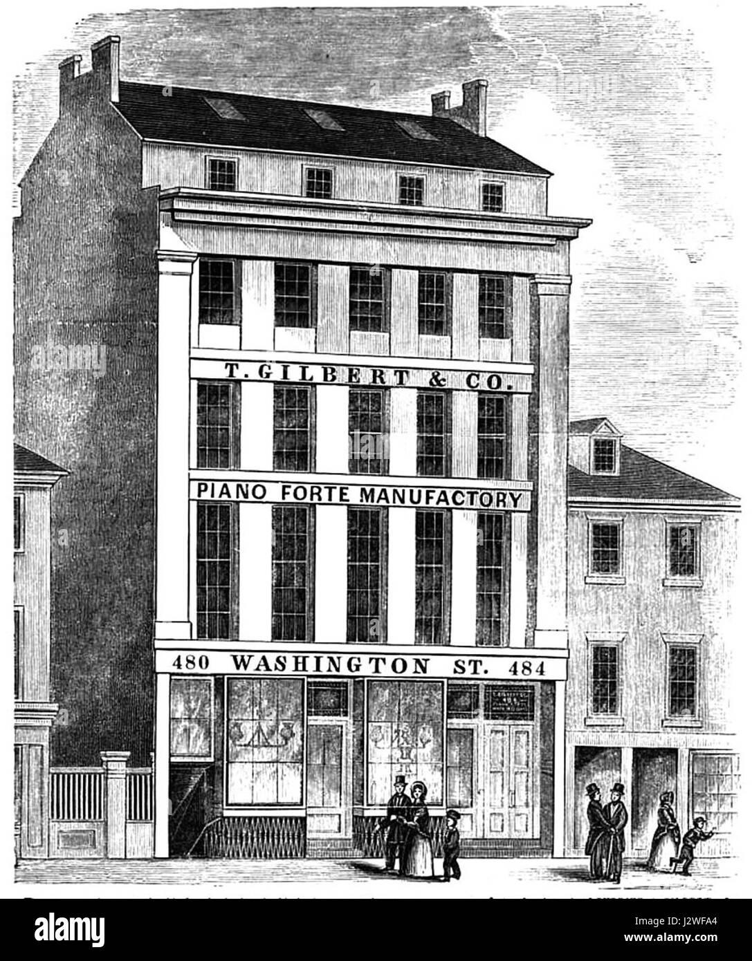 This image shows 484 Washington Street, dating back to around 1856. The ...