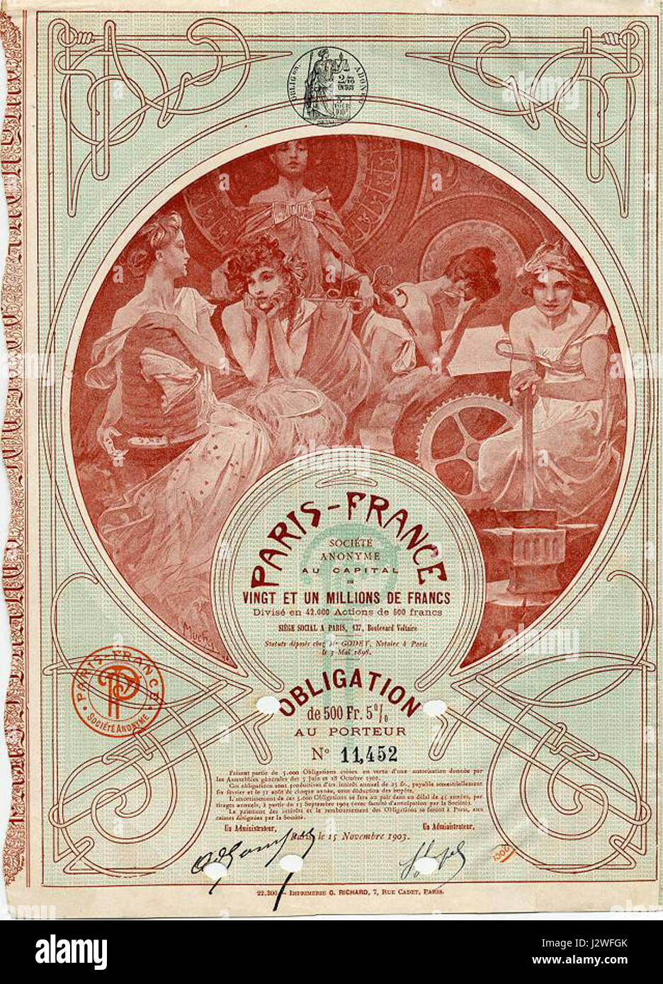 Mucha drawing hi-res stock photography and images - Alamy