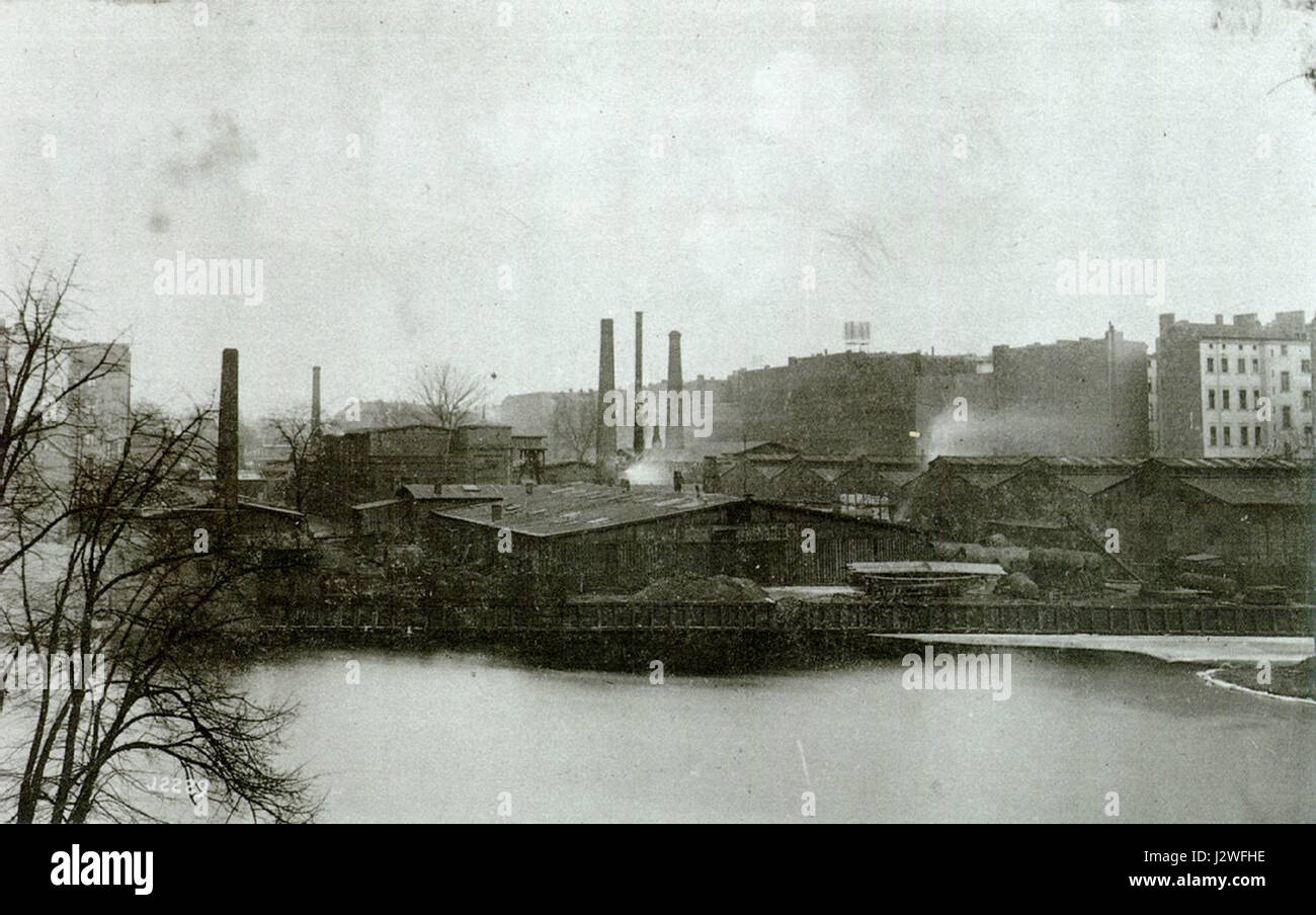 A photograph or image related to the Borsig factory in Moabit, Berlin ...