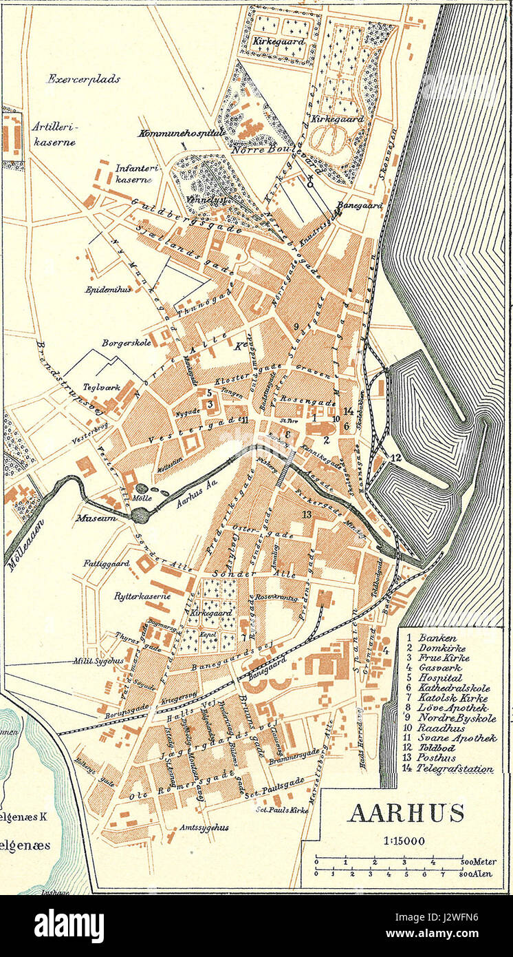 Aarhus map hi-res stock photography and images - Alamy