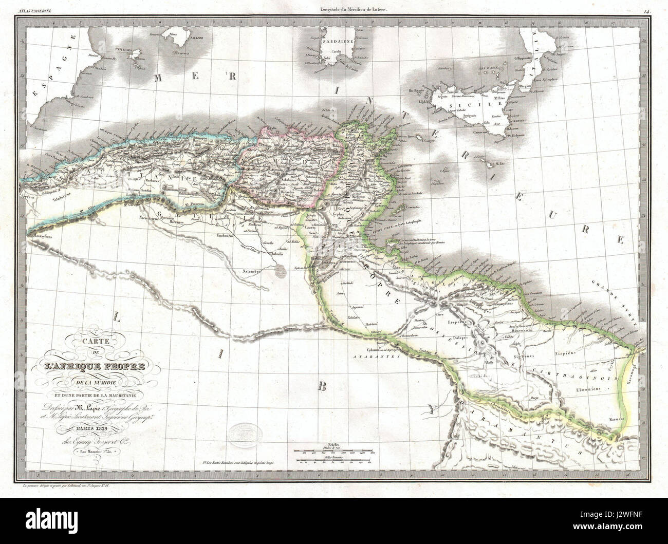 Carthage tunisia ancient map hi-res stock photography and images - Alamy