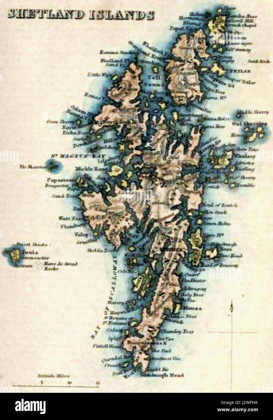 Shetland islands map hi-res stock photography and images - Alamy