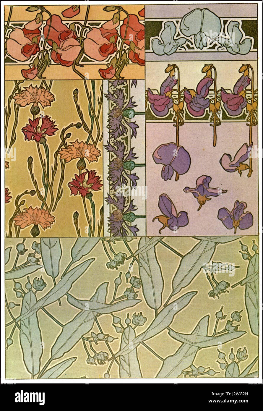 The 1901 '29 Mucha documents dÃ©coratifs' is a collection of decorative ...
