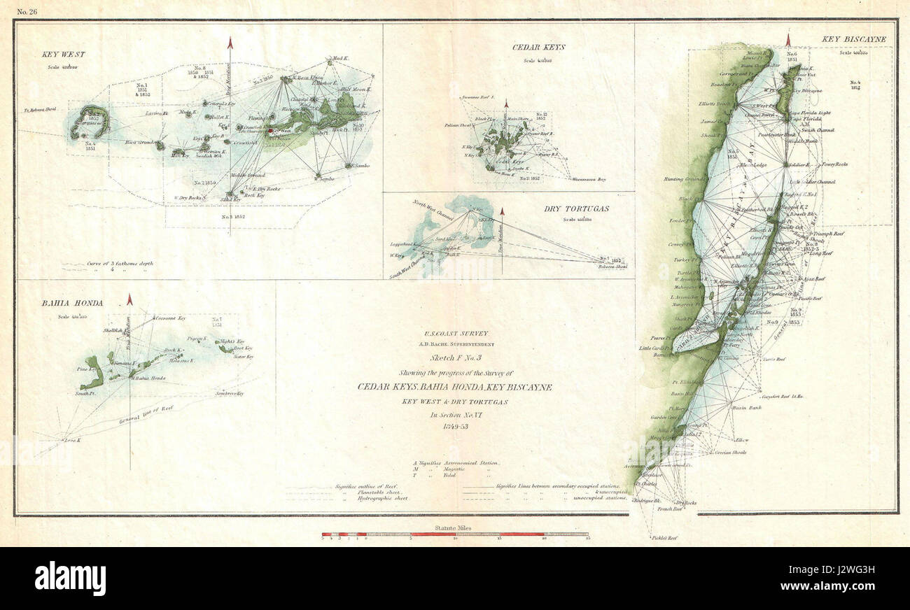 U s coast survey map of cedar key hi-res stock photography and images ...