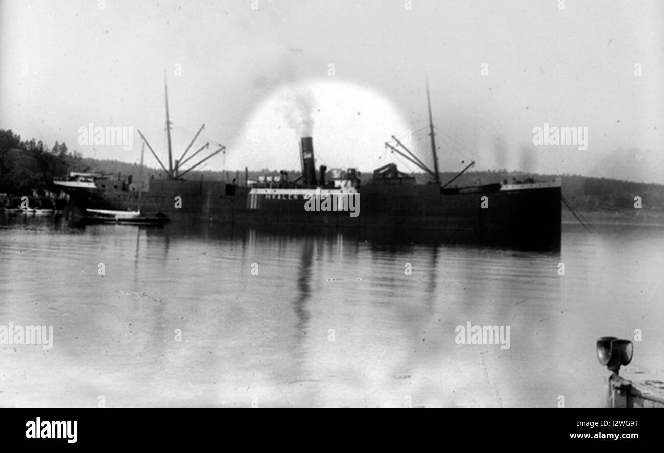 Dampskip HVALEN refers to a steamship, likely operating in the early ...