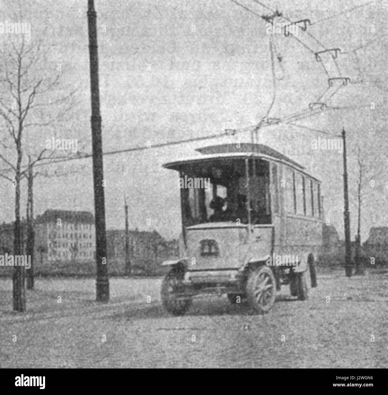 The 1912 Obus-Steglitz, a military vehicle, represents early 20th ...
