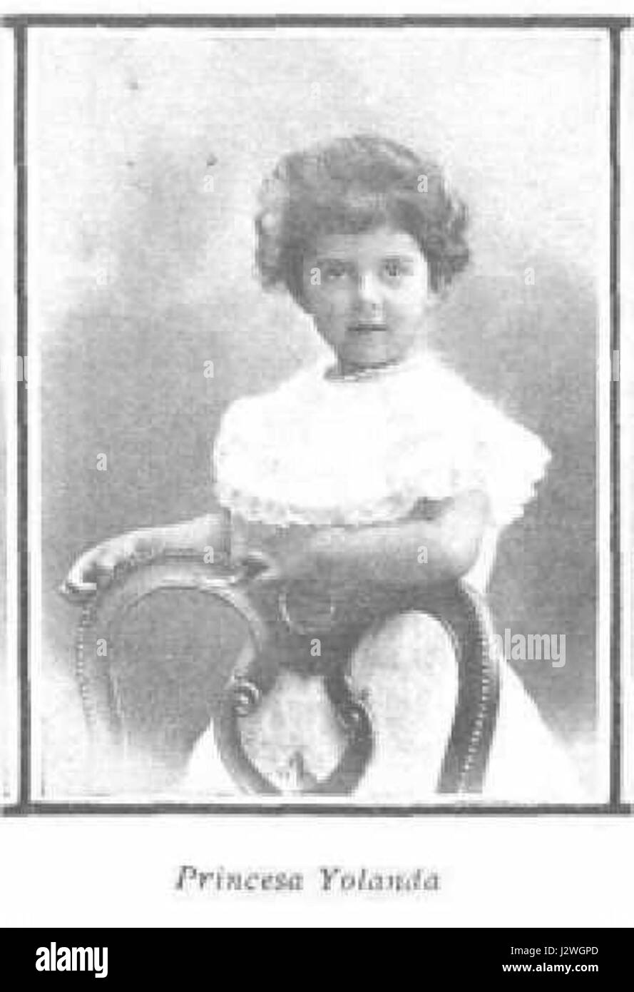 The 1909 portrait of Yolanda Savoia is a historical artwork capturing ...