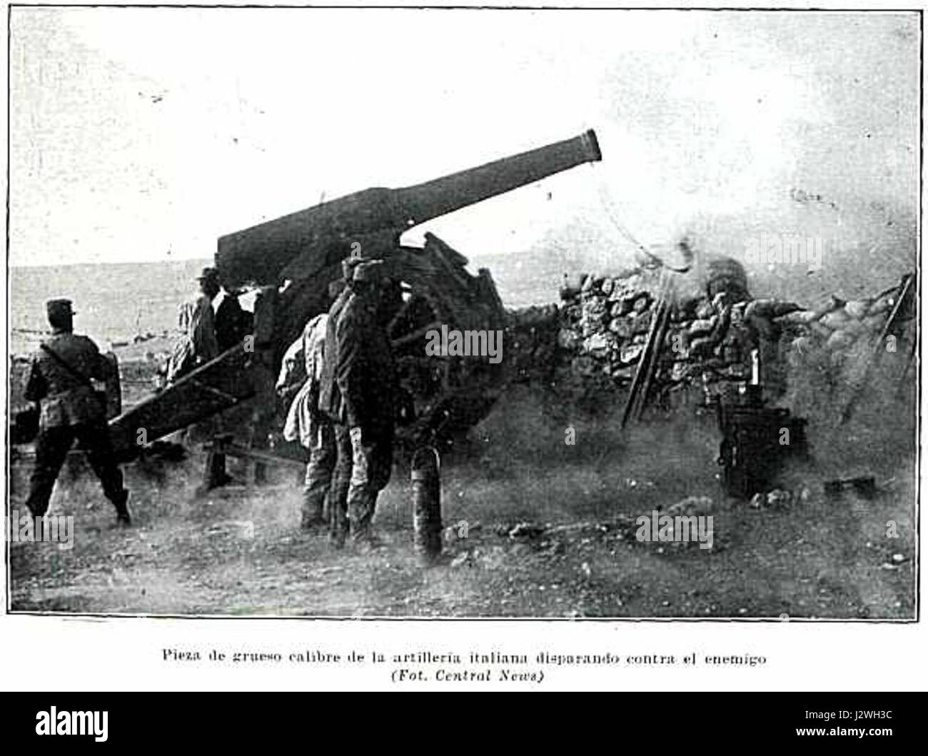 The 1914 Italian artillery in action refers to the use of artillery by ...
