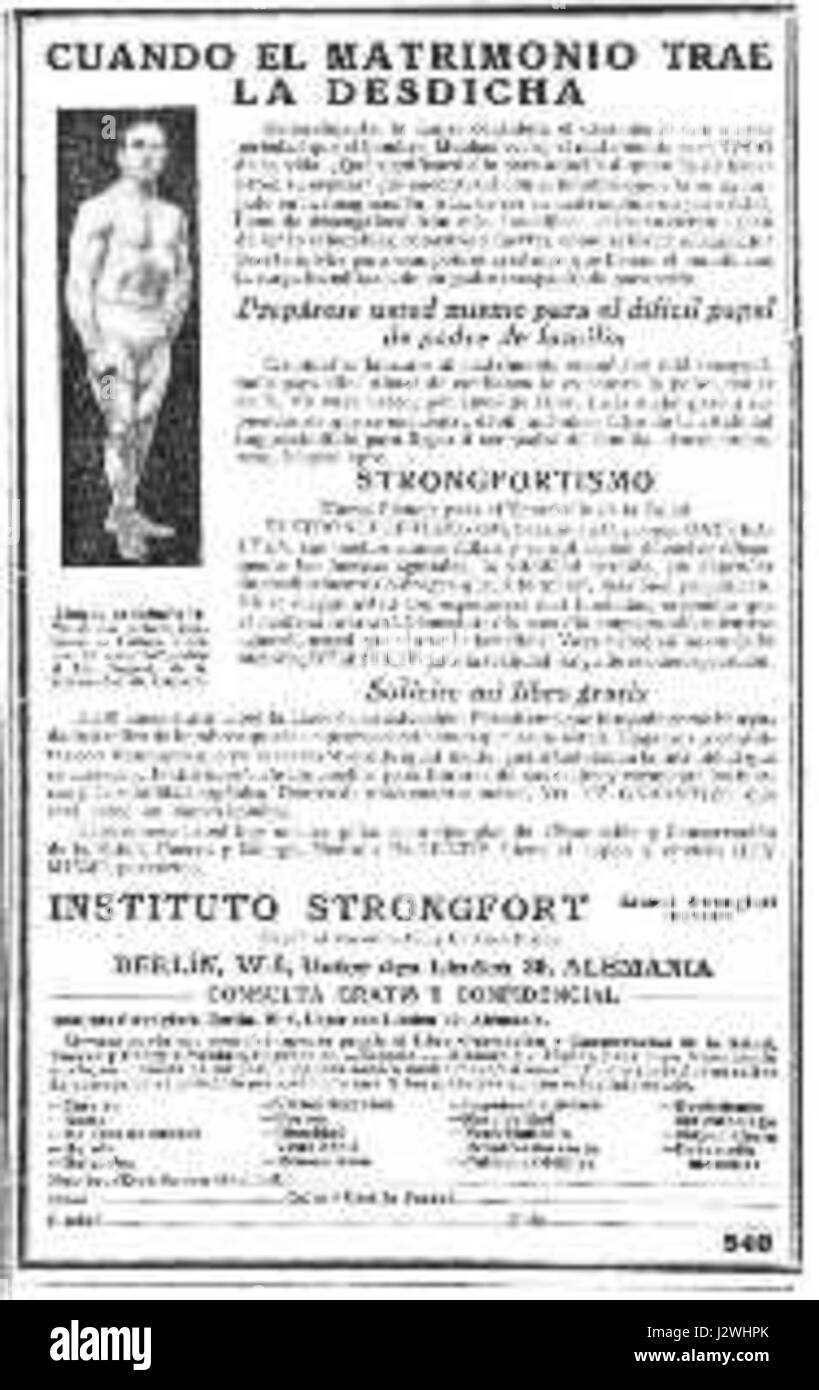 Photograph from 1930 depicting a strongman performing feats of strength ...