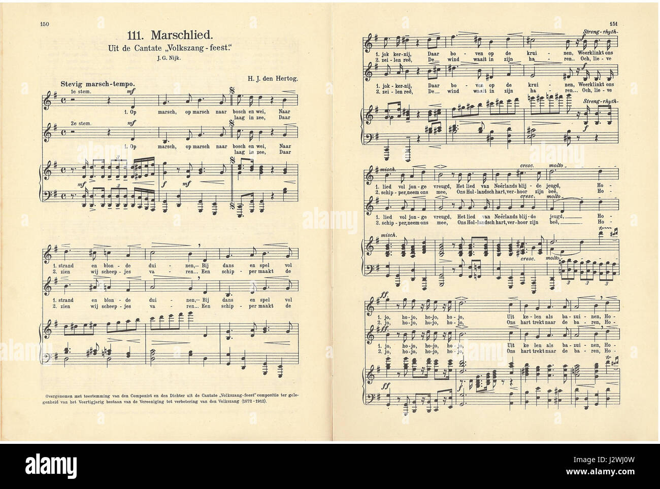 Pages 150 and 151 of the 111 Marschlied (March Song) feature lyrics and ...