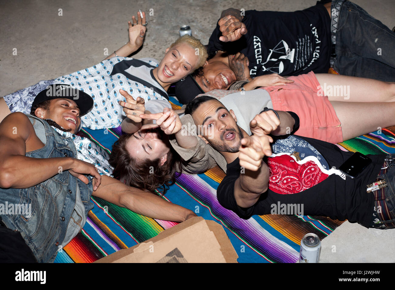 Friends hanging out Stock Photo - Alamy