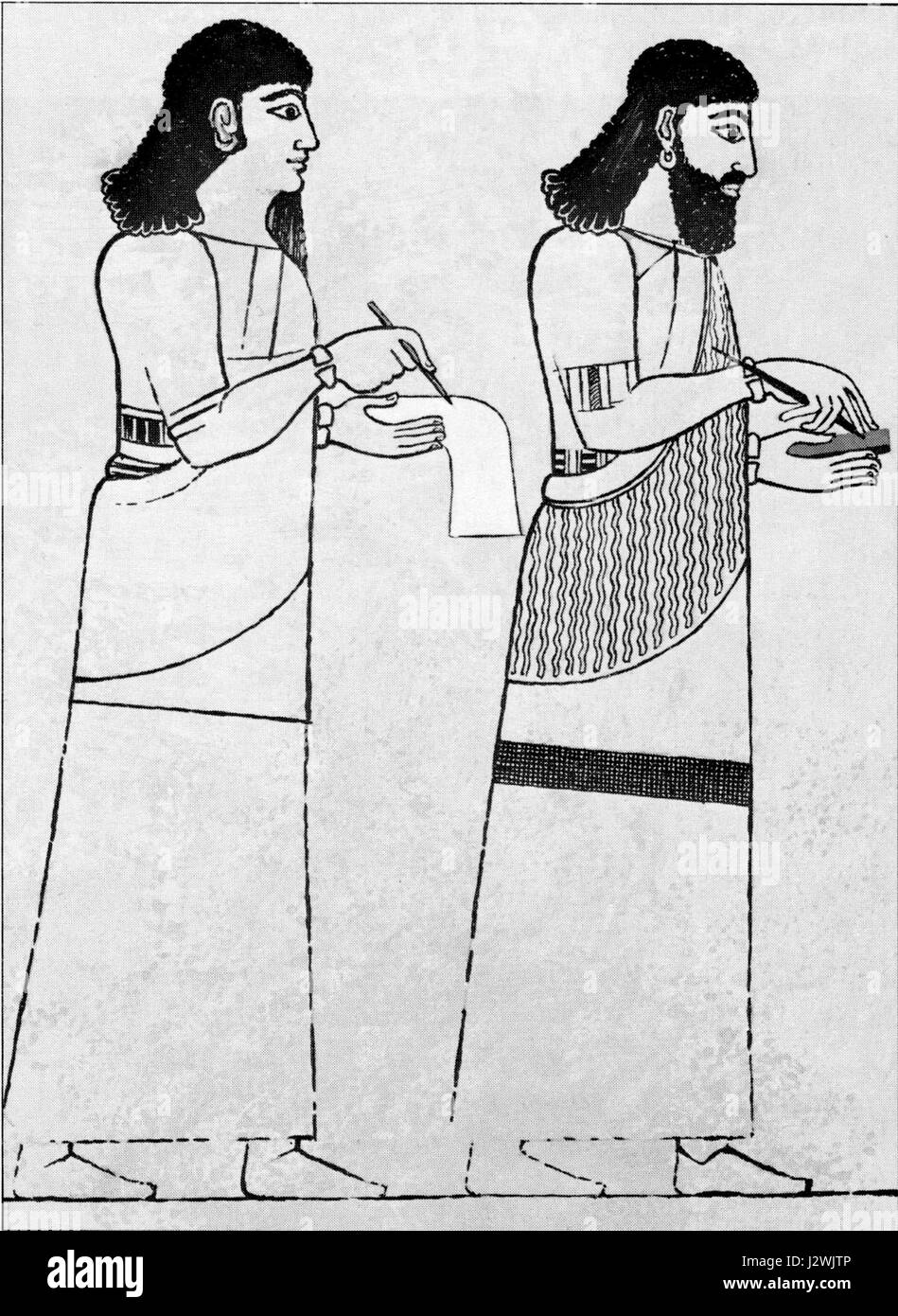 Ancient assyrian scribes Black and White Stock Photos & Images - Alamy