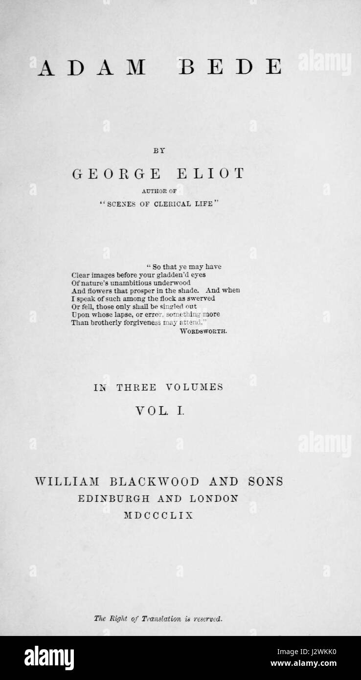 Adam bede hi-res stock photography and images - Alamy