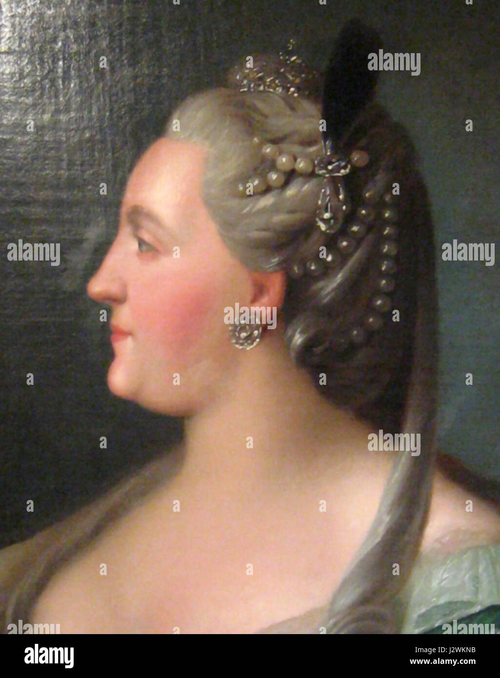 This detailed portrait of Catherine II, housed at the Tropinin Museum ...