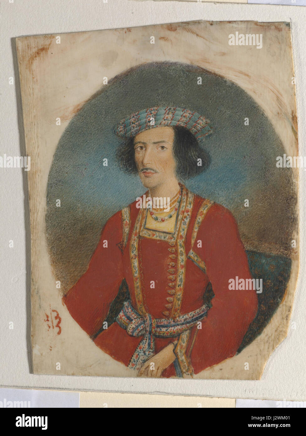 A bust portrait of Ram Mohan Roy, an influential figure in 19th-century ...