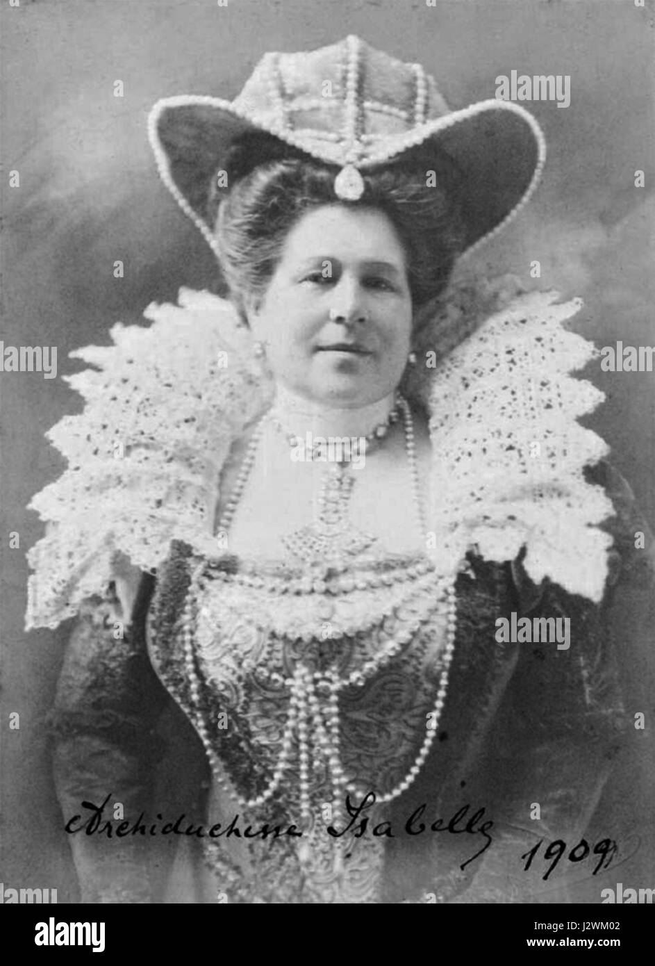 Archduchess Isabelle, a member of the Habsburg family, is shown in this ...