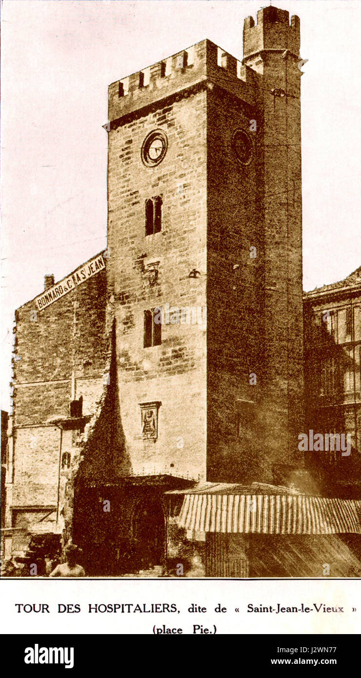 The Tour des Hospitaliers in Avignon is a medieval tower that was once ...
