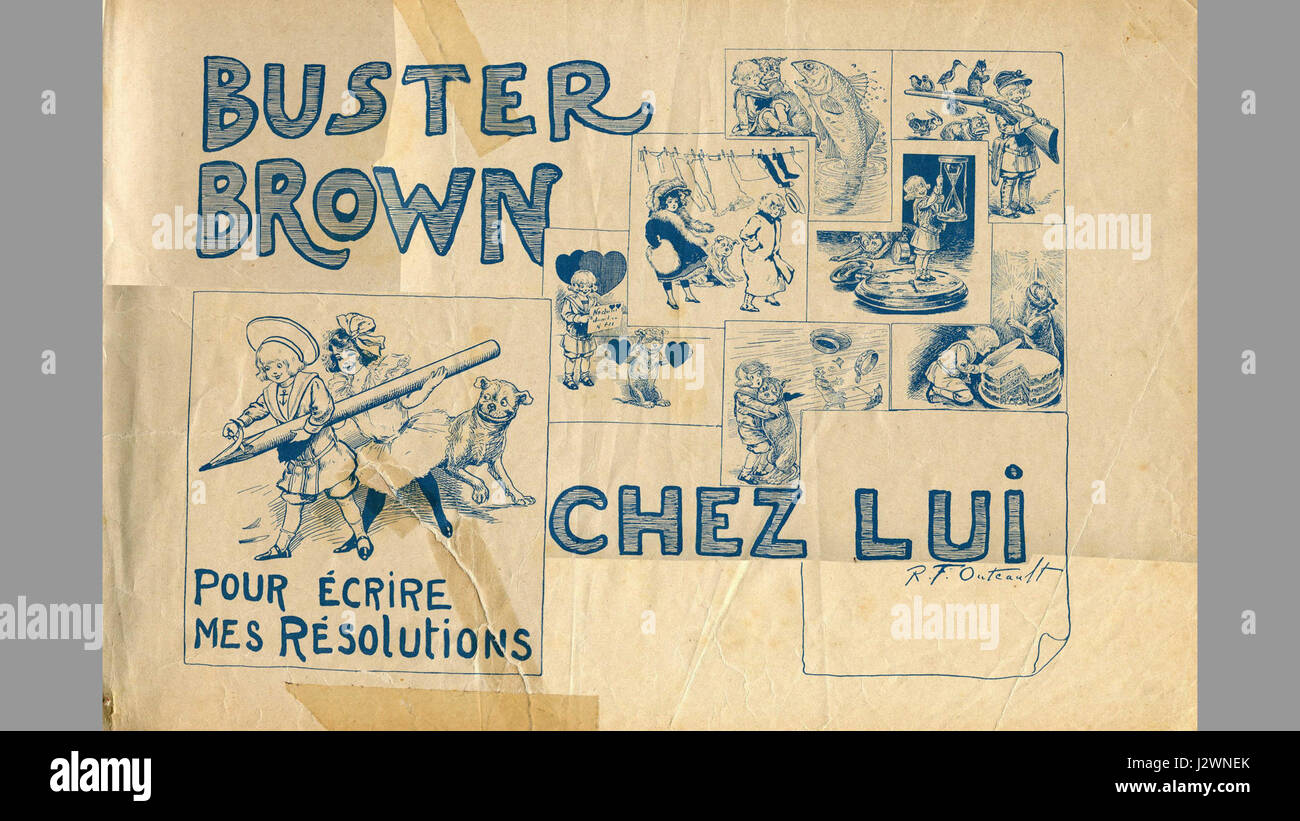 *Buster Brown chez lui* is a French-language text about the fictional character Buster Brown ...