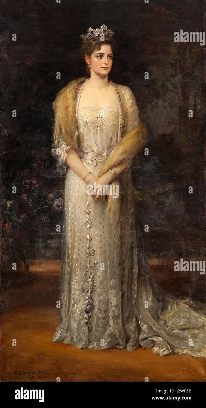 Alexandra Fedorovna by Y.Y.Veber after Kaulbach (1914, Russian museum ...