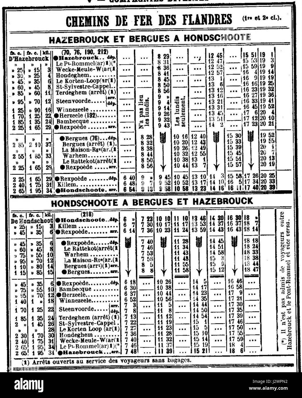 The Chaix 1914 map illustrates the railway system of the Flanders ...