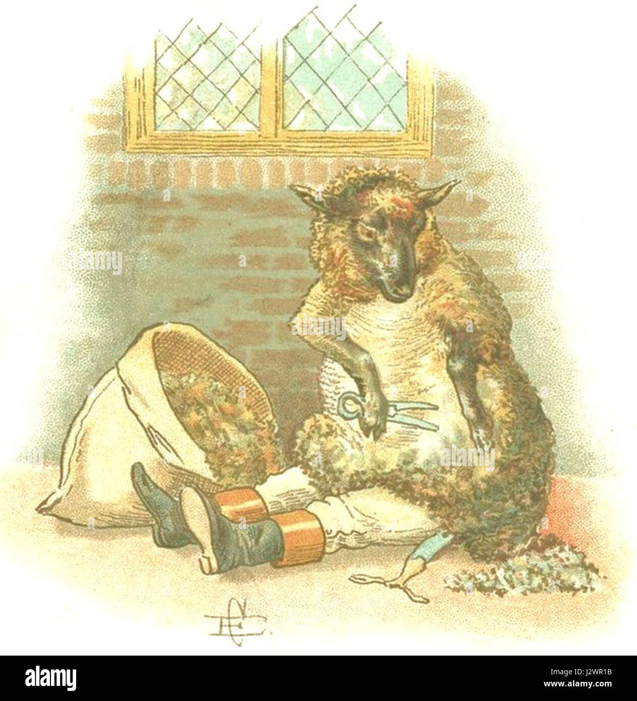 Baa baa black sheep illustration hi-res stock photography and images ...