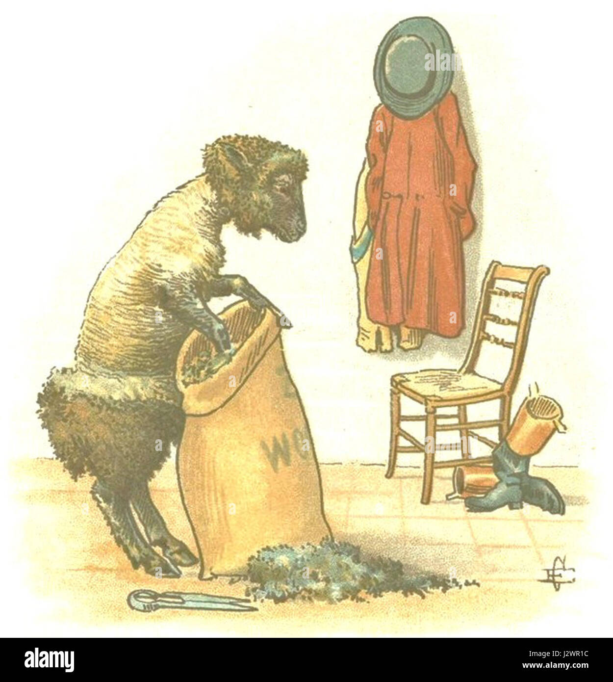 Baa baa black sheep illustration hi-res stock photography and images ...