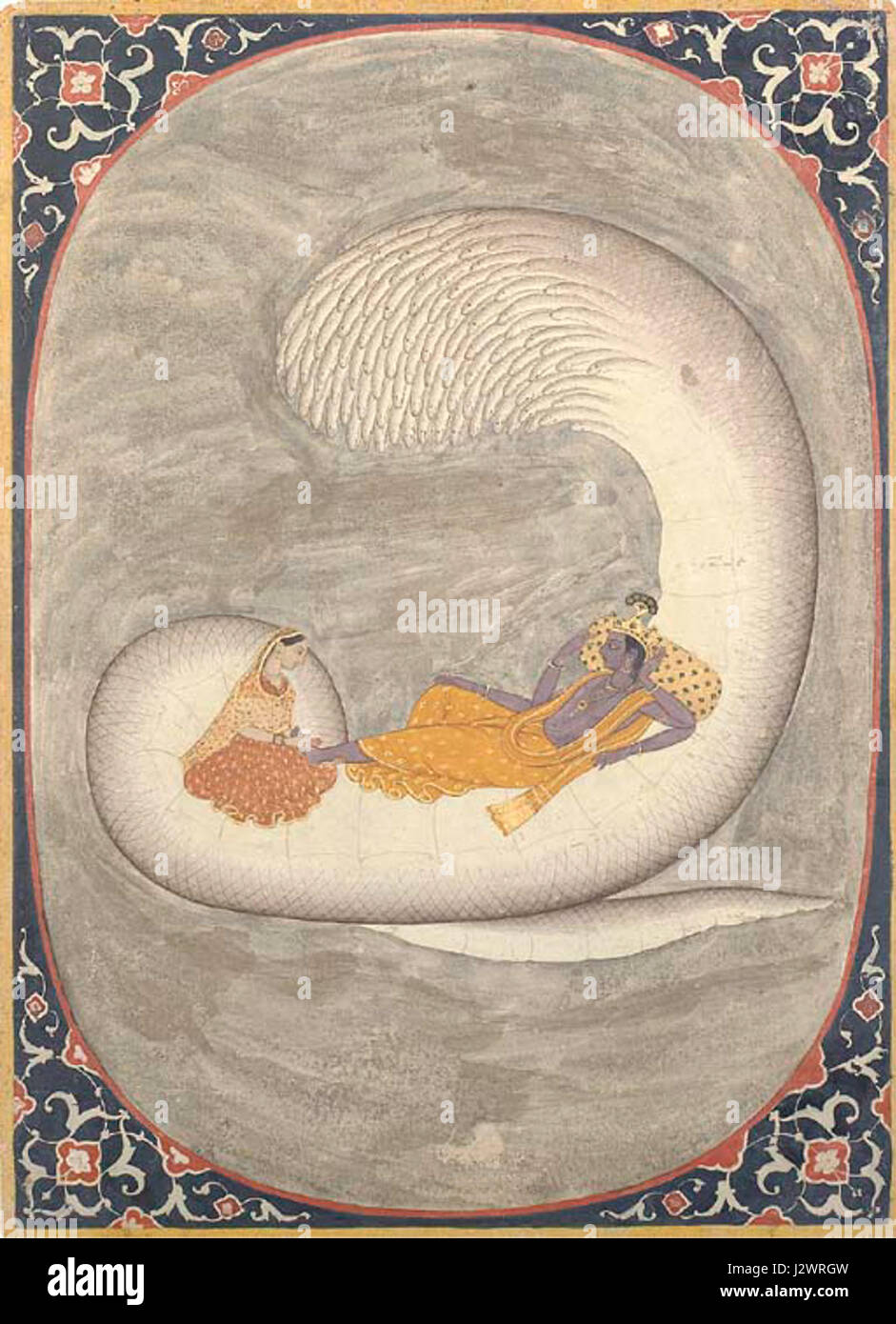 Anantavishnu is a form of the Hindu god Vishnu, often depicted with ...