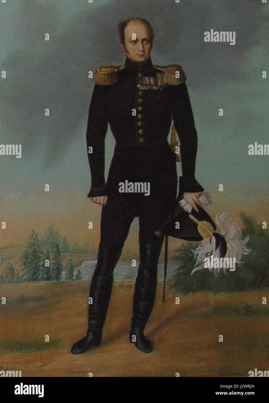 The portrait of Alexander I is a reproduction of the original painting ...