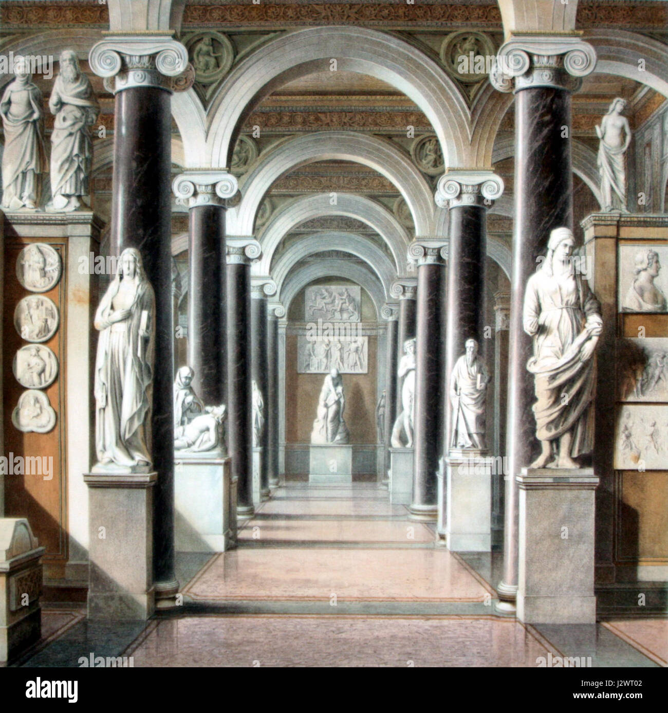 The Modern Hall of the Neues Museum in Berlin, designed by Stueler ...