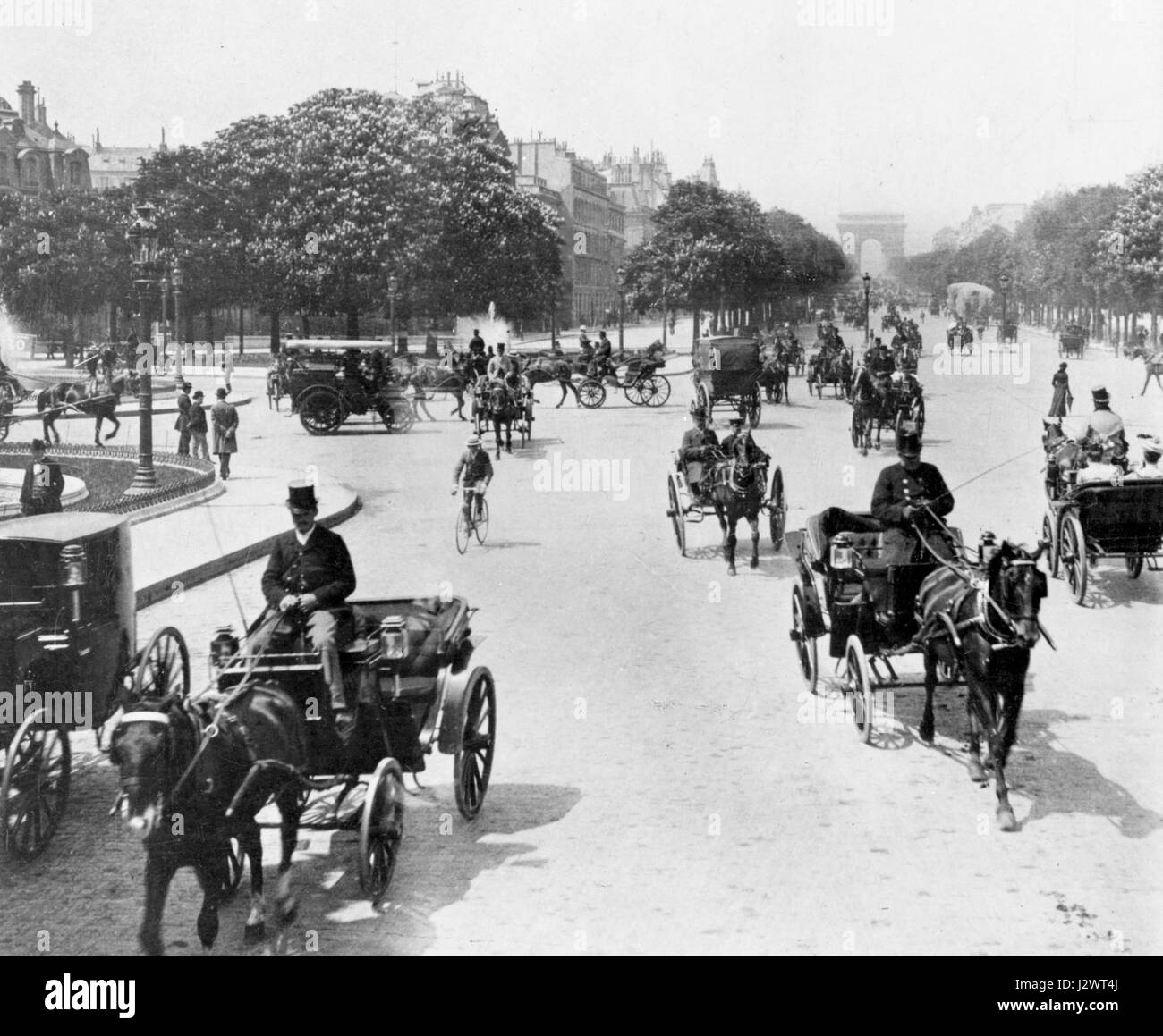Arc triumph champs elysees Black and White Stock Photos & Images - Alamy