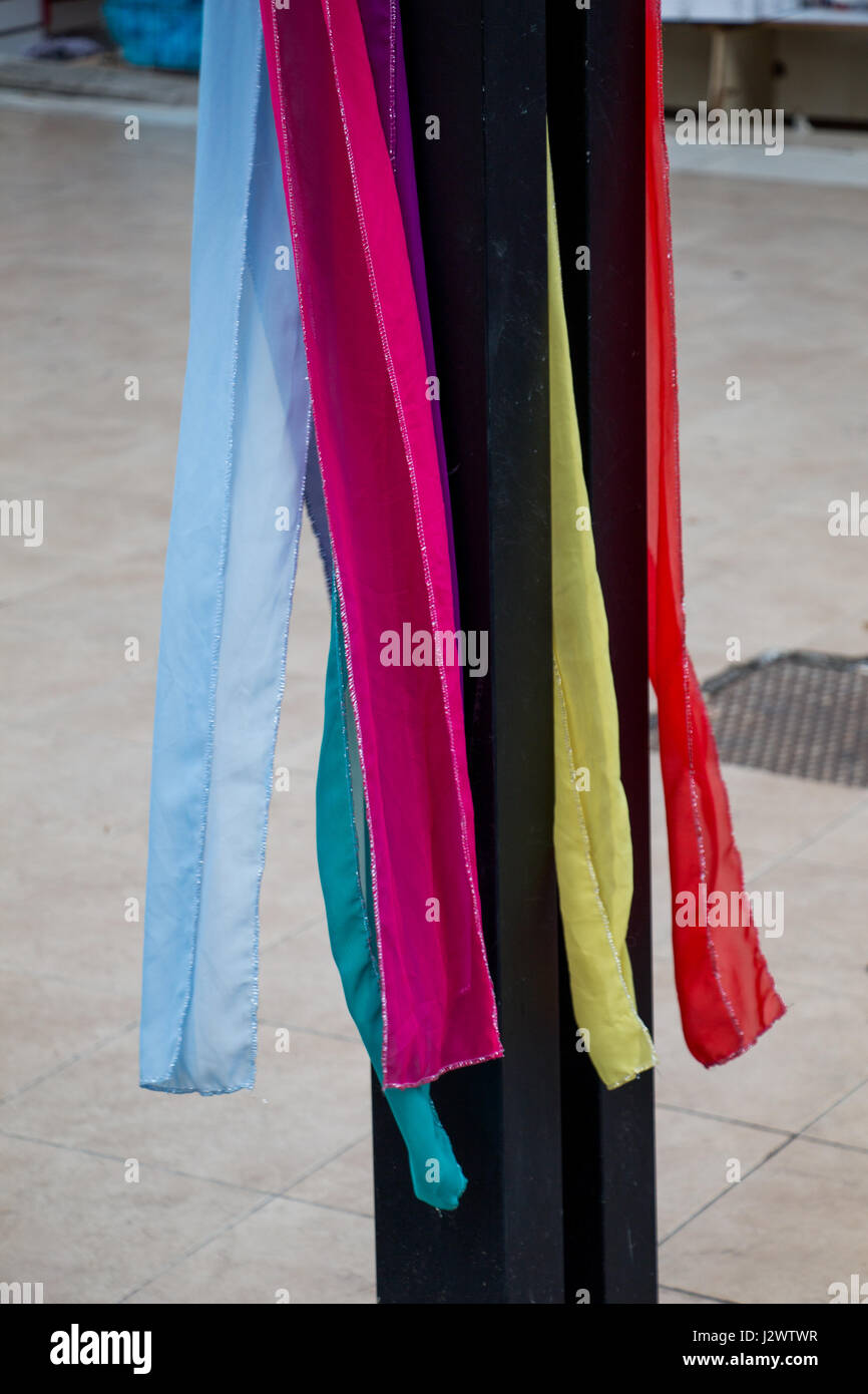 Examples of colorful fabric of various color and type Stock Photo - Alamy
