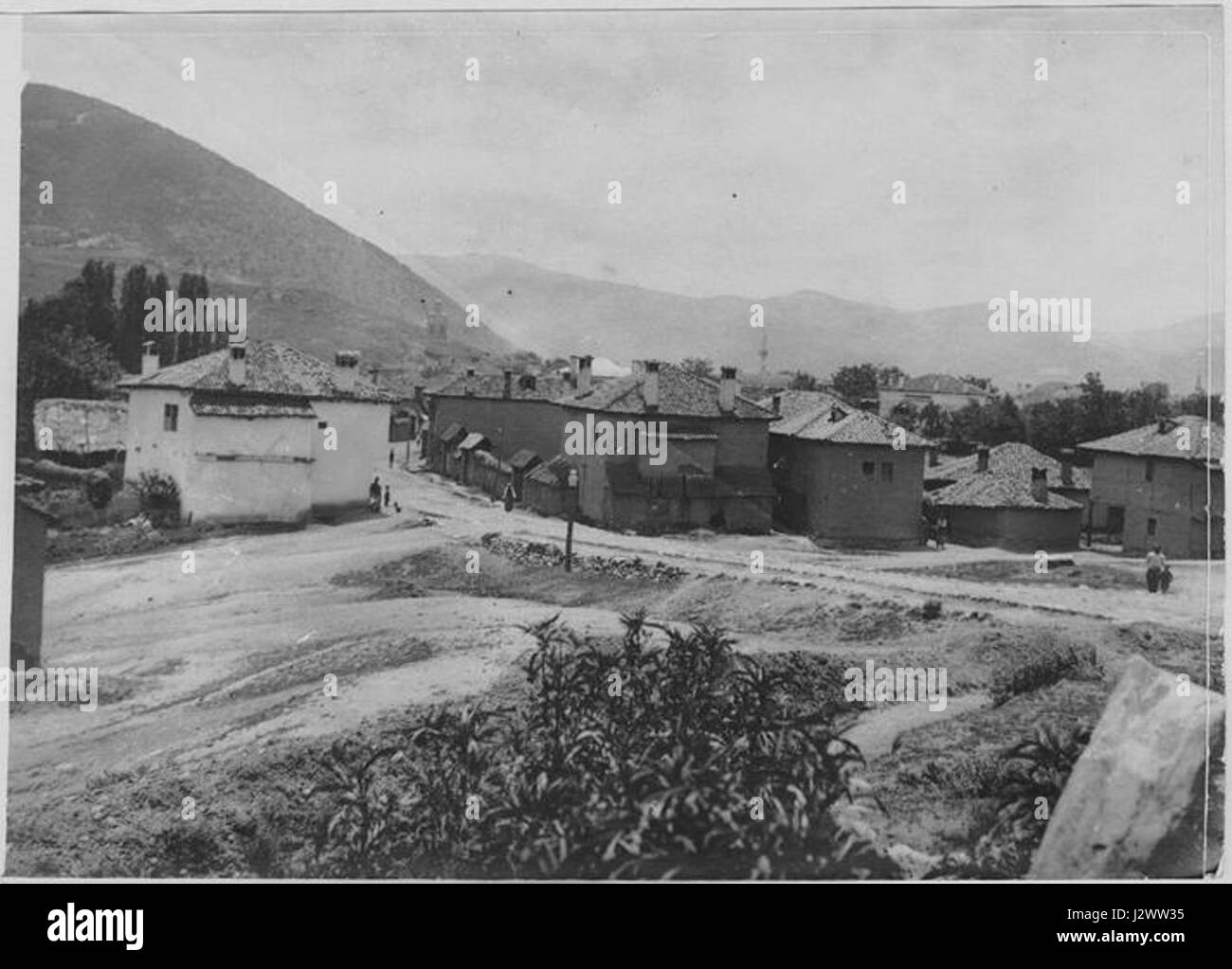 Traditional architecture balkans Black and White Stock Photos & Images ...