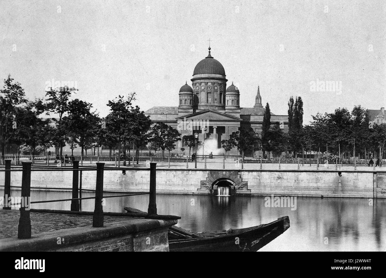 The Berlin Cathedral, captured in a photograph from 1870, showcases the ...