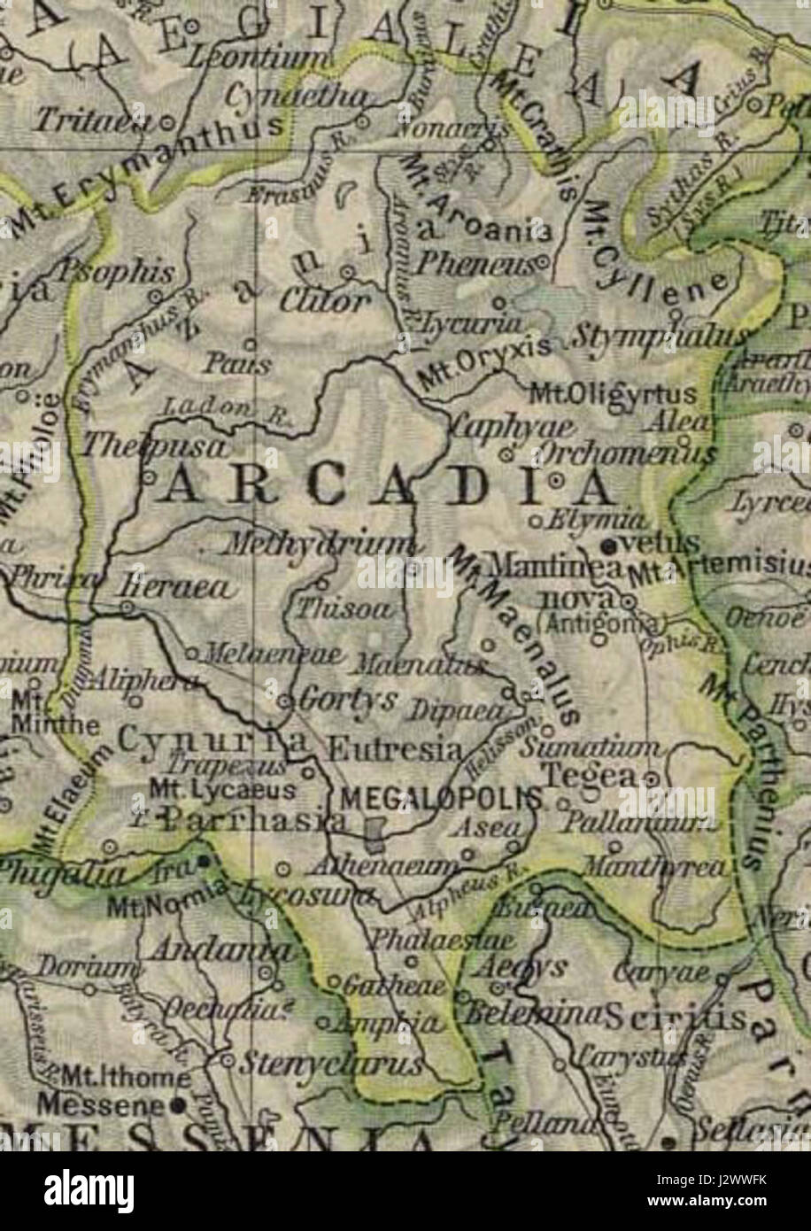 Map of arcadia hi-res stock photography and images - Alamy