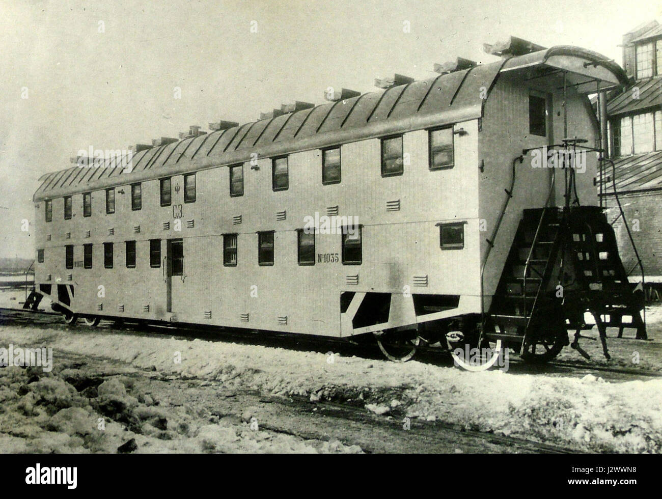 Bilevel rail car russian 1905 Stock Photo - Alamy