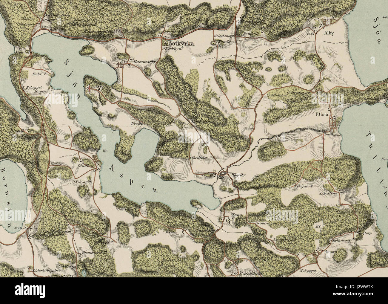 The Aspen karta 1861 is a historical map that depicts the layout and ...