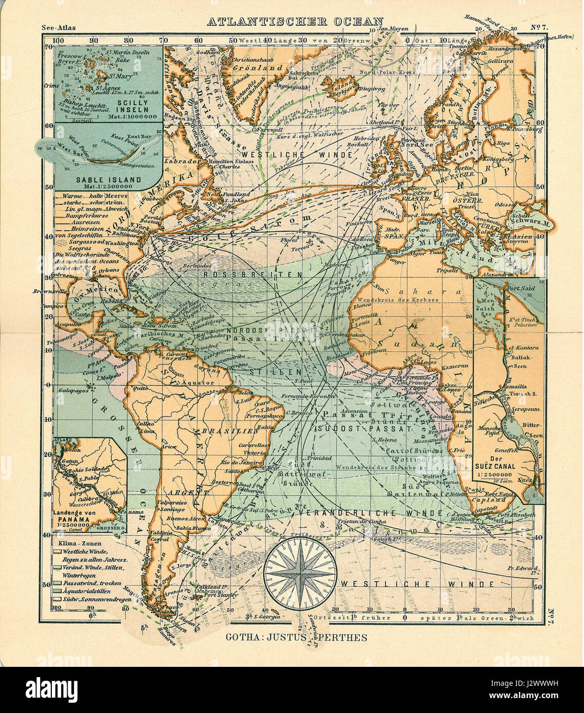 This entry references key locations and historical points: the Atlantic ...
