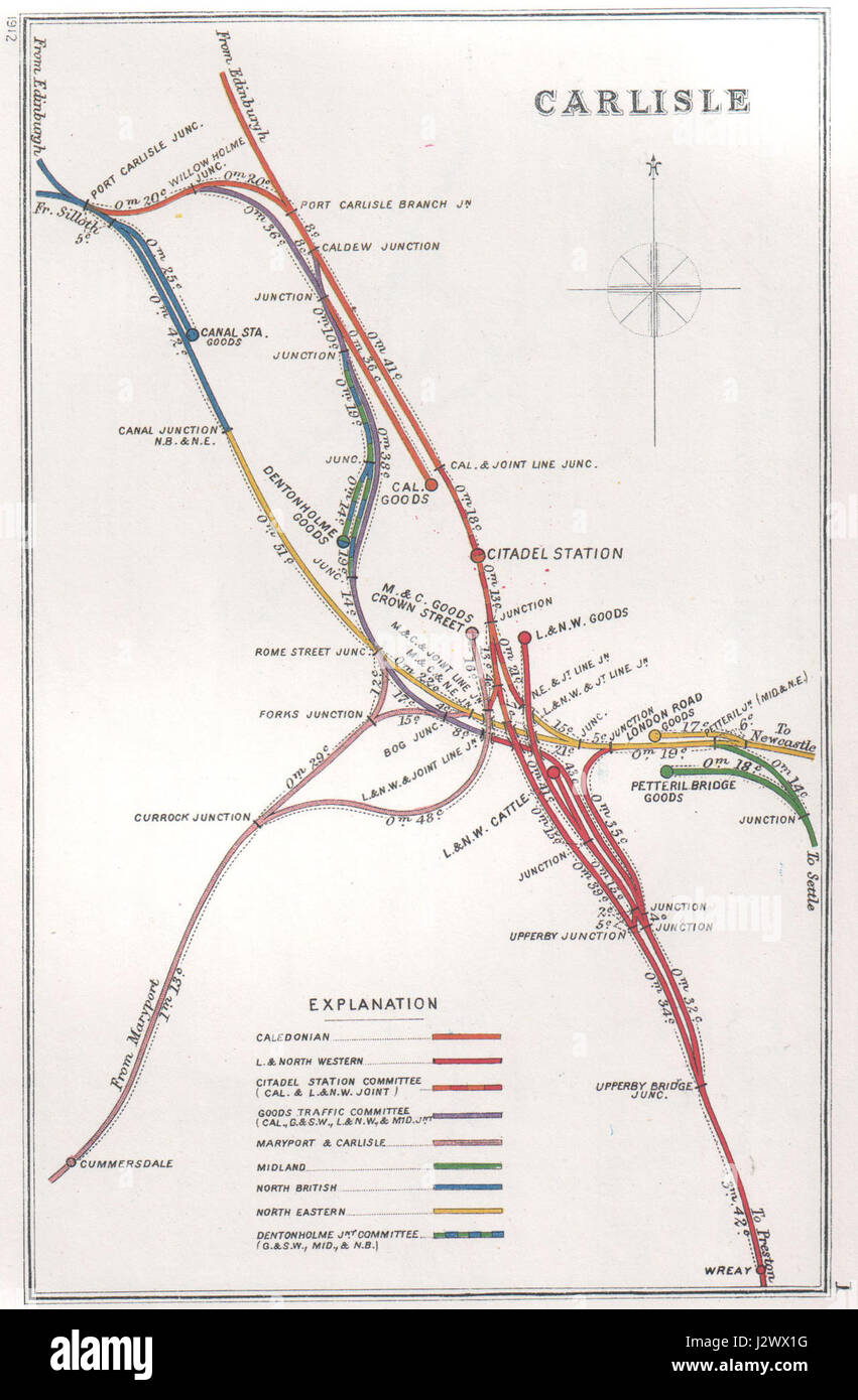 Carlisle map hi-res stock photography and images - Alamy