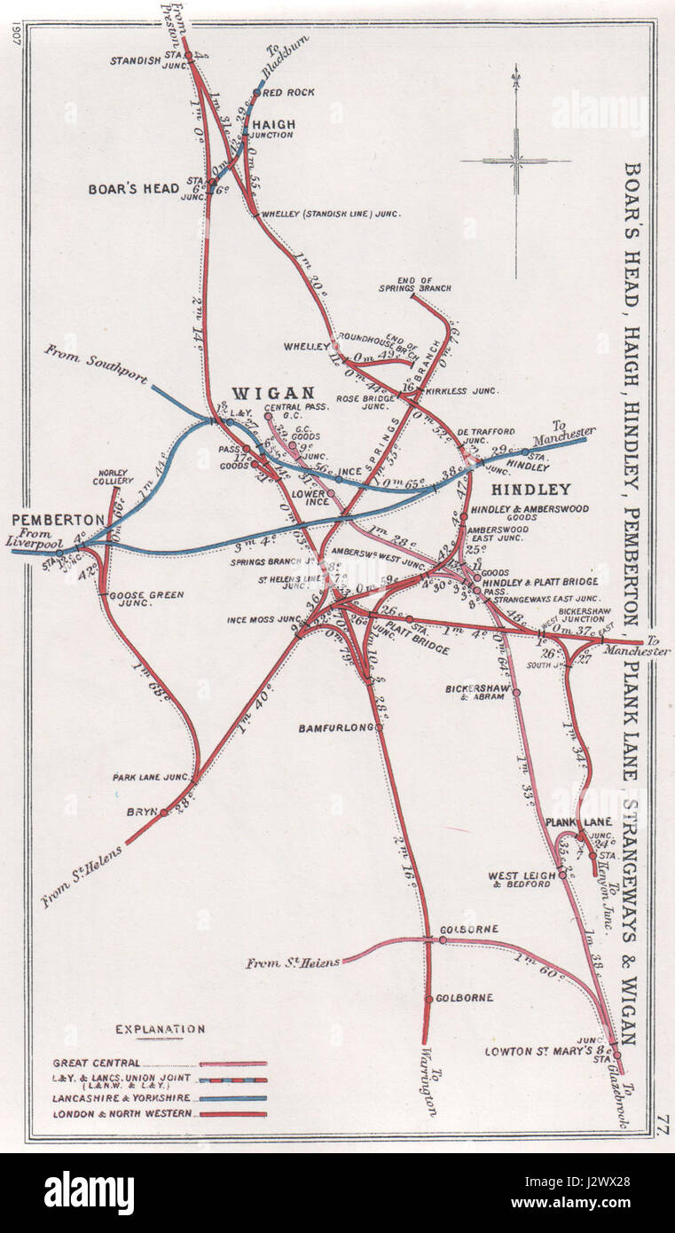 Wigan map hi-res stock photography and images - Alamy