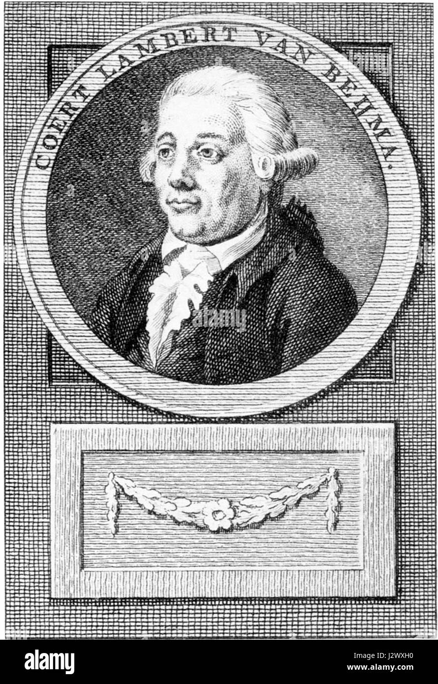 Portrait engraving of Coert Lambertus van Beyma, a Dutch politician ...