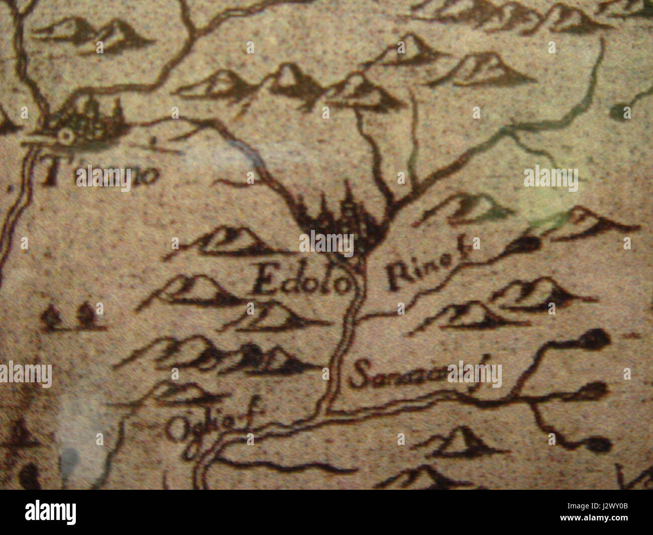 Alta Val Camonica mappa del 1642 Stock Photo - Alamy