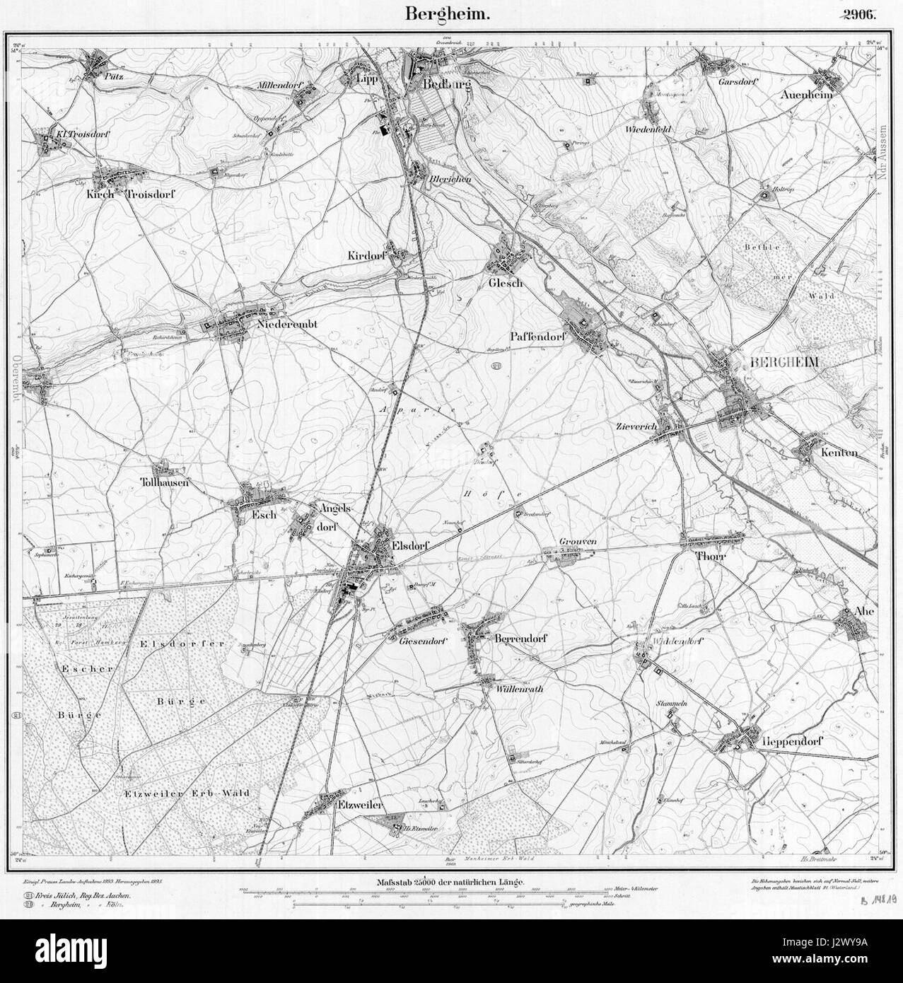 Bergheim map hi-res stock photography and images - Alamy