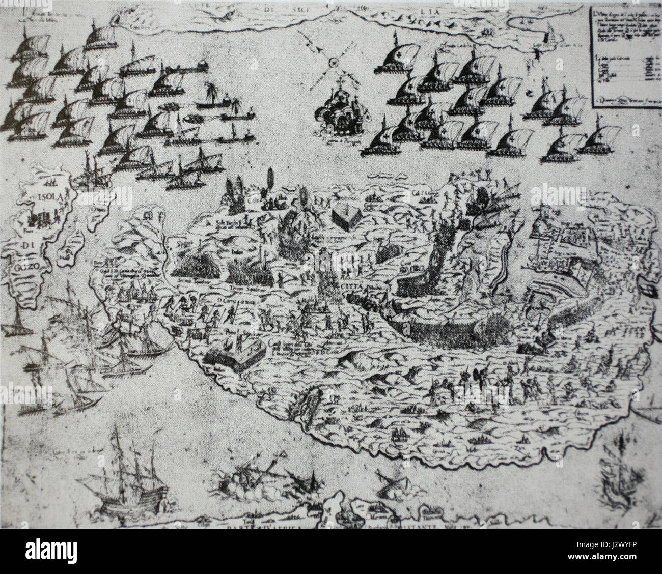 Malta map 1565 hi-res stock photography and images - Alamy