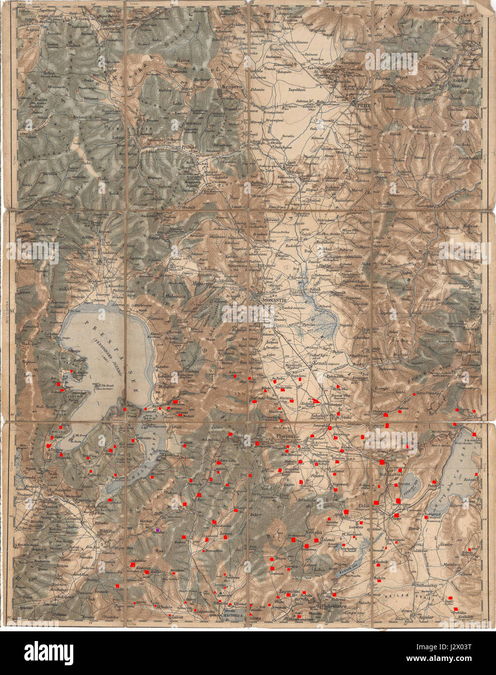Bitola map 1890 Stock Photo - Alamy