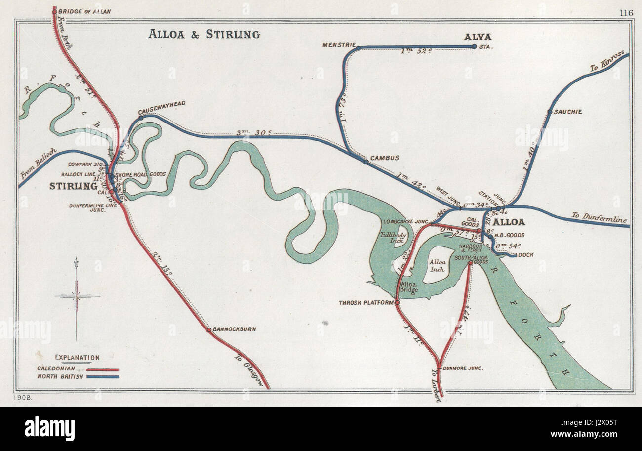 Map of alloa hi-res stock photography and images - Alamy