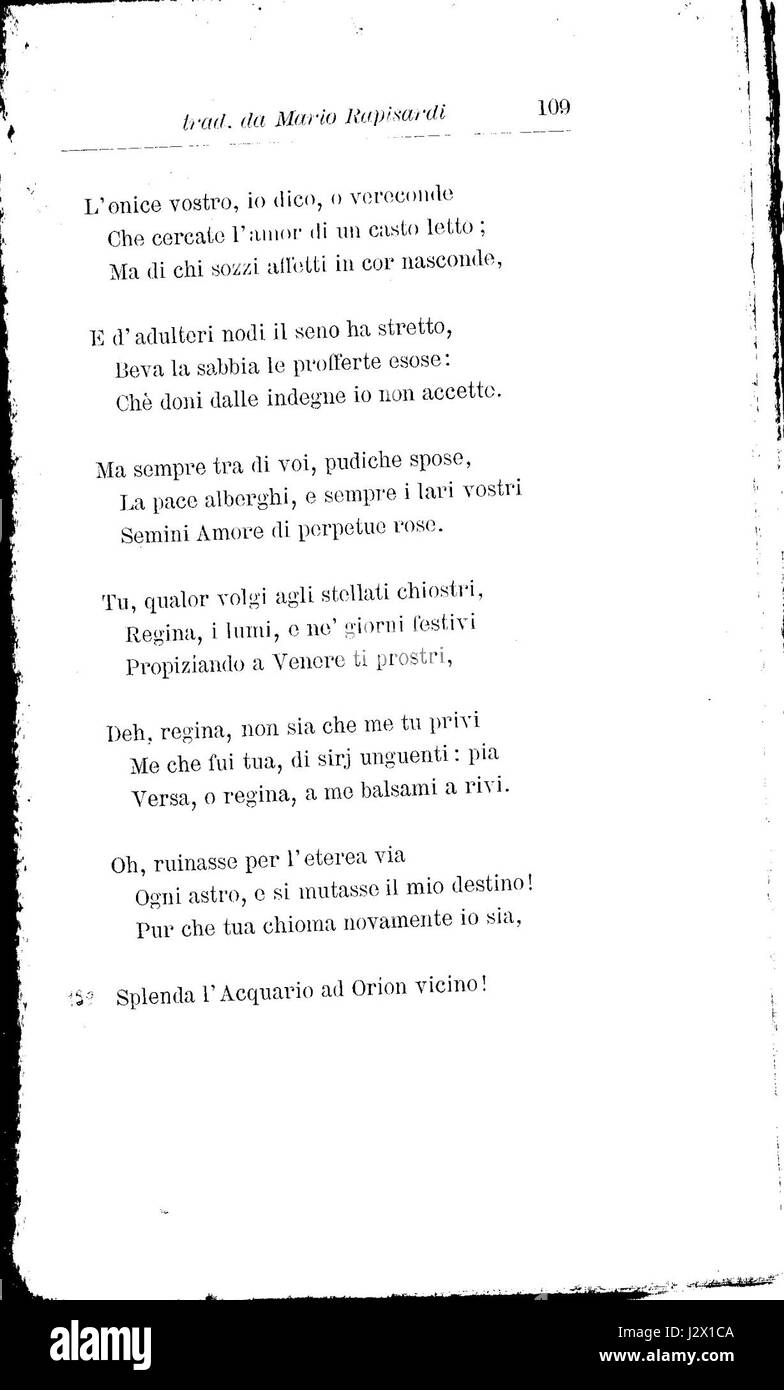 'Catullo 109' refers to a poem by the ancient Roman poet Catullus. It ...