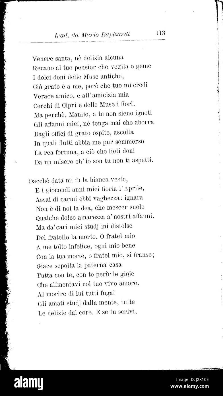 *Catullo 113* is a reference to a work by the Roman poet Gaius Valerius ...