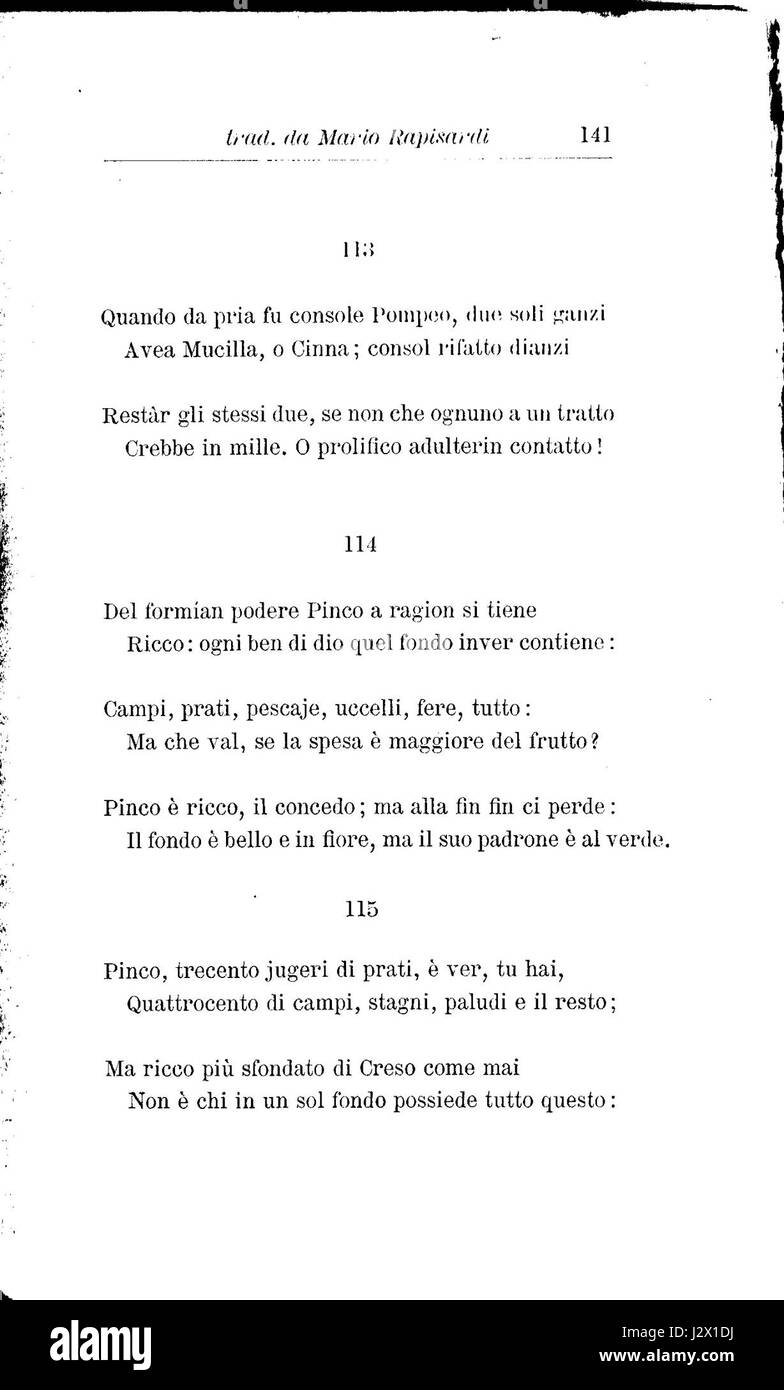 A historical text or document related to the works of the Roman poet ...